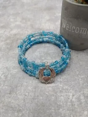 Hand Crafted | Jewelry | New Hand Crafted Memory Wire Beaded Bracelet ...